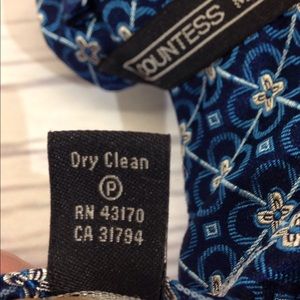 countess mara | Accessories | Countess Mara Necktie Silk Blue Print ...